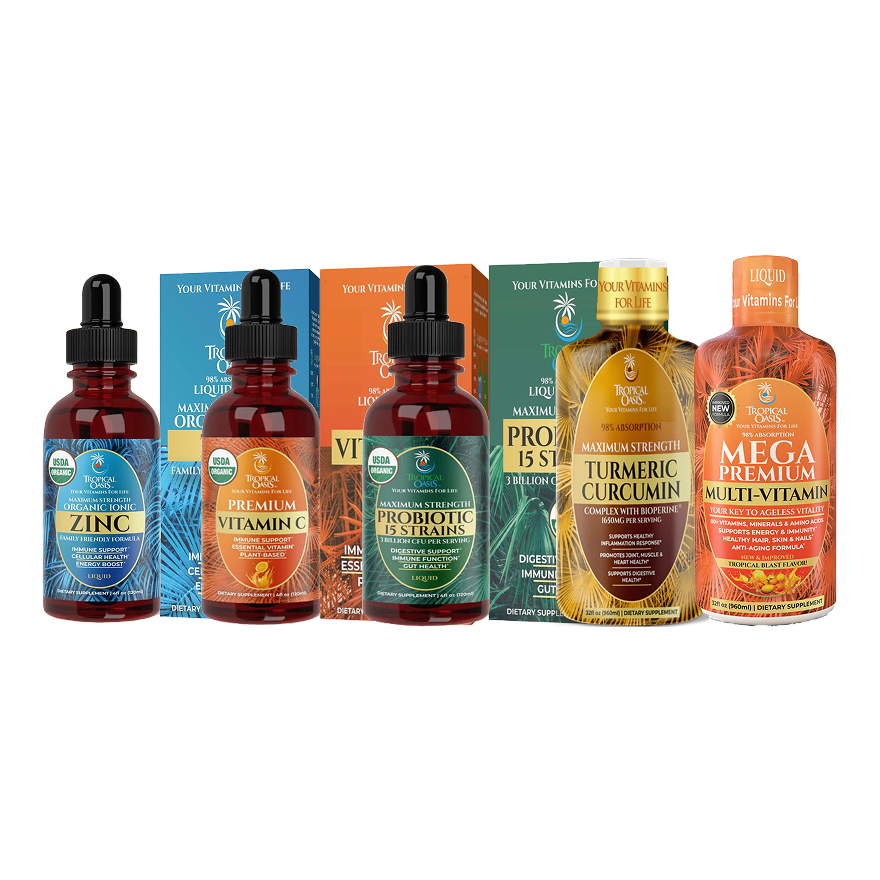 Mega Immunity Boost Bundle – Tropical Oasis Liquid Vitamins & Minerals