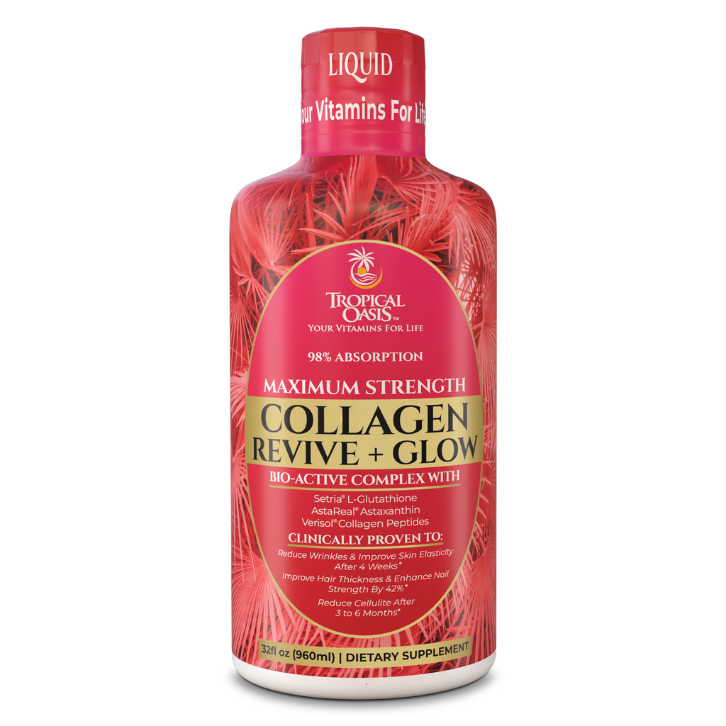 Collagen Revive + Glow – Tropical Oasis Liquid Vitamins & Minerals