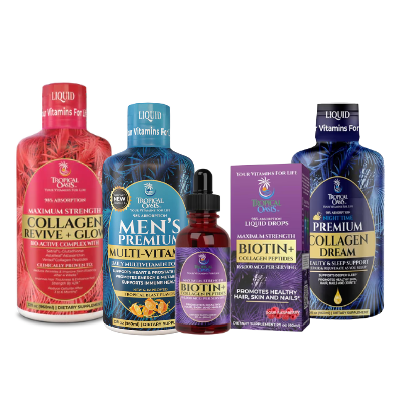 Men's Skin & Strength – Tropical Oasis Liquid Vitamins & Minerals