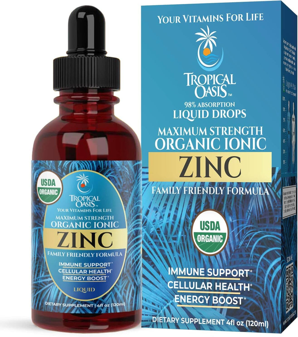 Organic Ionic Zinc Drops For Kids and Adults – Tropical Oasis Liquid ...