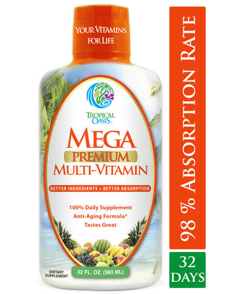 Mega Premium Liquid Multivitamin & Mineral Supplement